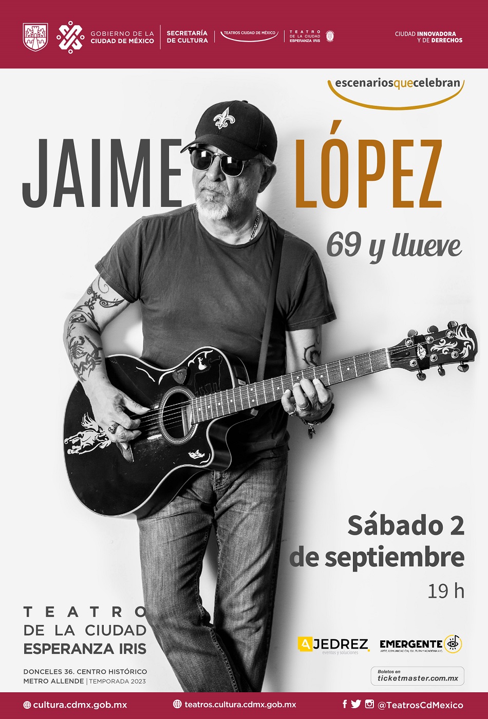 Jaime López llega a los “69 y llueve” en el Teatro Esperanza Iris de la ...